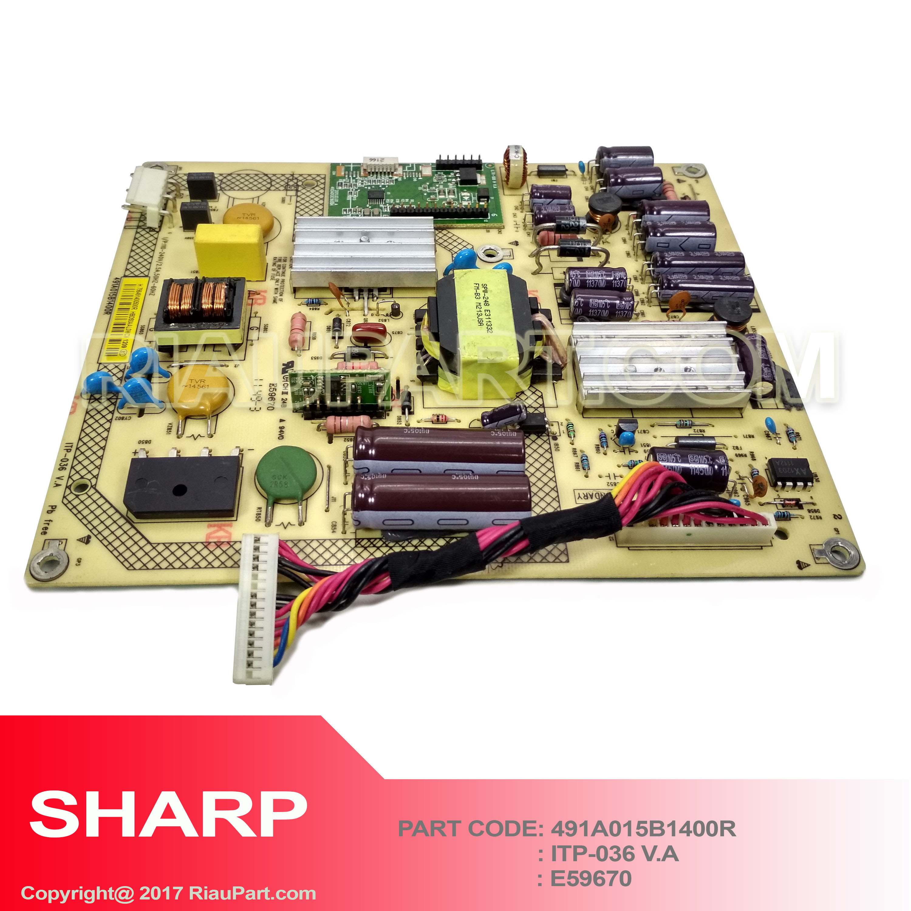 PSU - REGULATOR TV - POWER SUPPLY TV SHARP LC-22LE420M 491A015B1400R ...