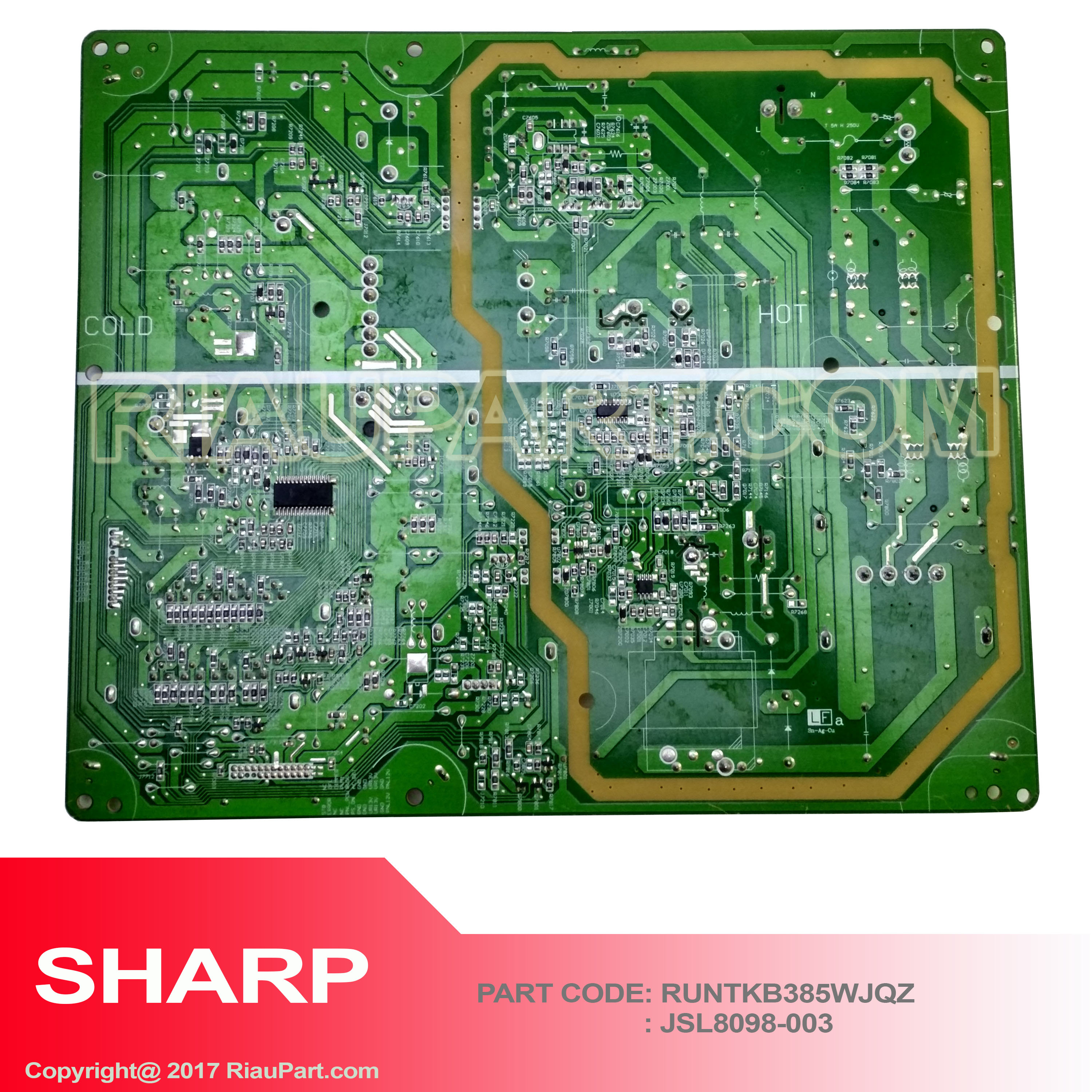 PSU - REGULATOR TV SHARP LC-50LE275X 50LE275 RUNTKB385WJQZ JSL8098-003 ...